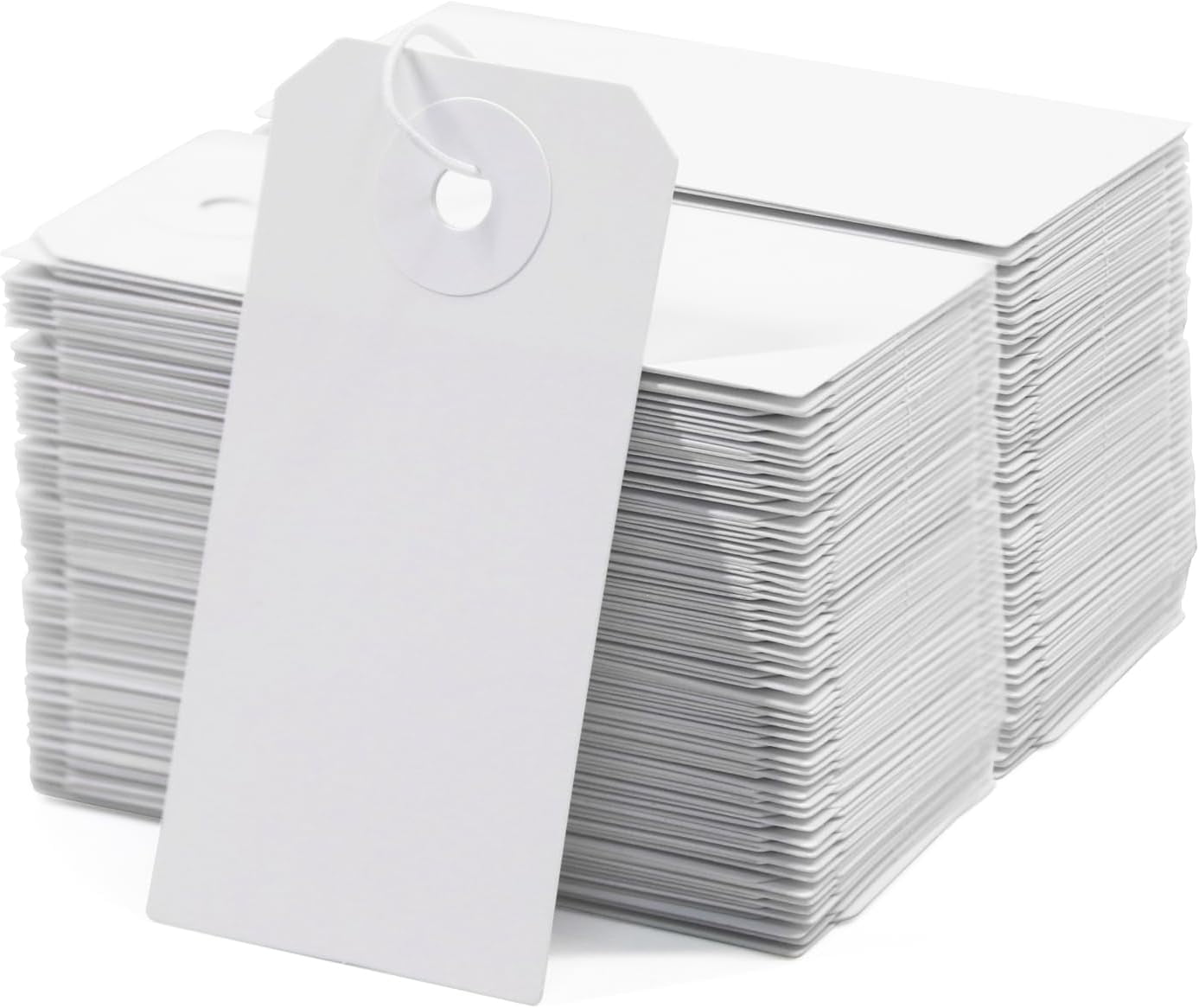 White Price Tags with Elastic String - 200 Pcs Small Blank Marking ...