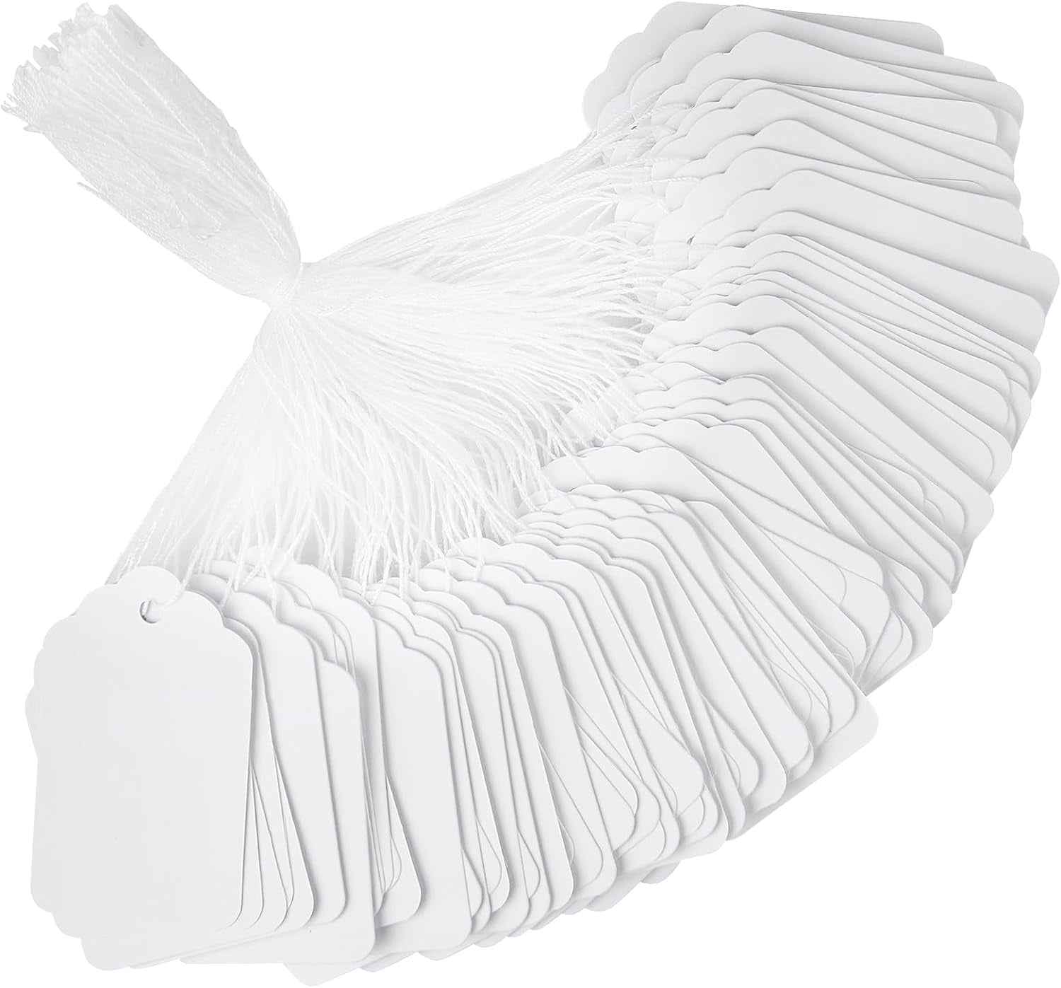 White Price Tags with String - 500PCS Pre-Strung String Tags for ...
