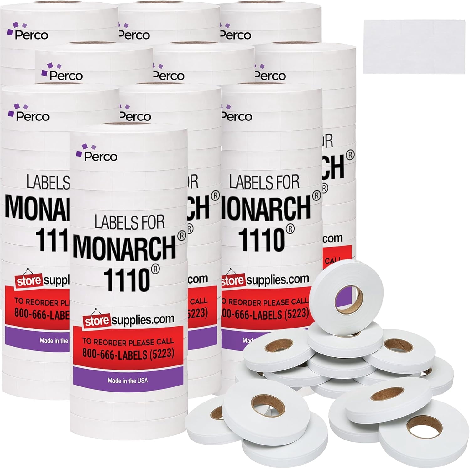 Pricing Labels for Monarch 1110 White - 170,000 labels w/ 160 Rolls ...