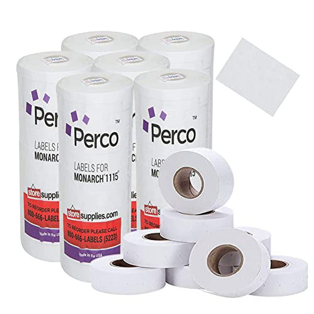 White Pricing Labels for Monarch 1115 Price Gun - 6 Sleeve, 90,000 ...