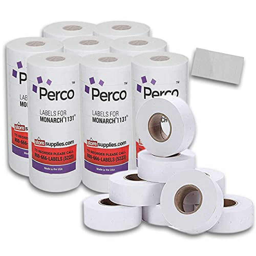 White Pricing Labels for Monarch 1131 Pricing Gun - 8 Sleeve, 160,000 ...