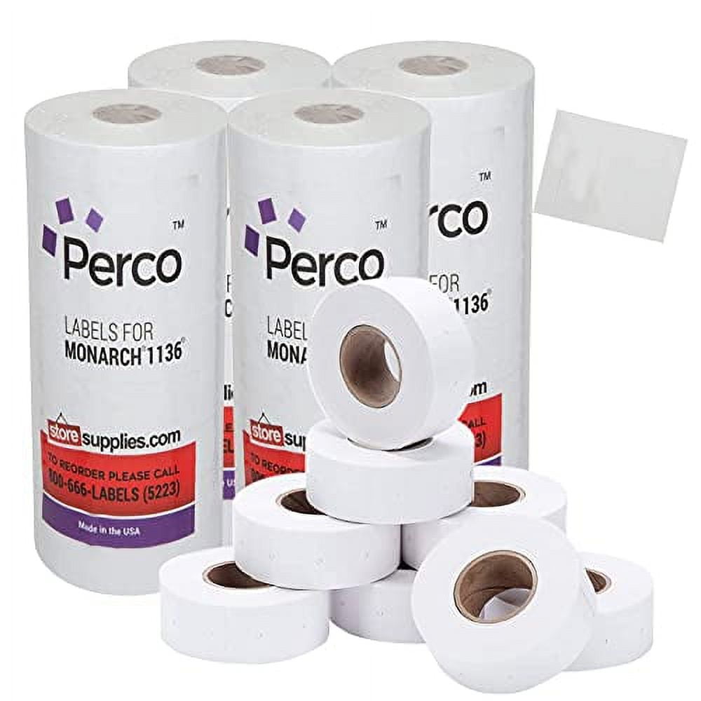 White Pricing Labels for Monarch 1136 Price Gun - 4 Sleeves, 32 Rolls ...