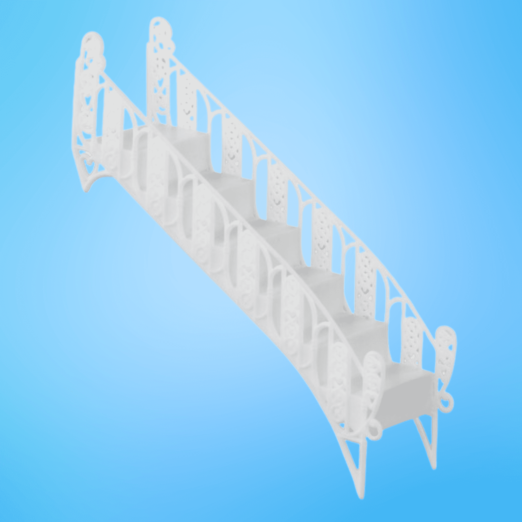 White Princess Wedding Cake Step Decoration Stair Bridge way -1Piece ...