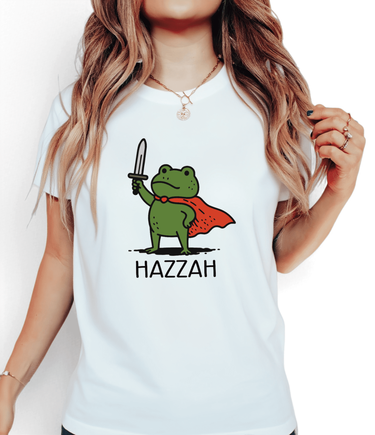 White Print Tshirt Graphic Tees Shirts Super Frog With Sword And Cape ...