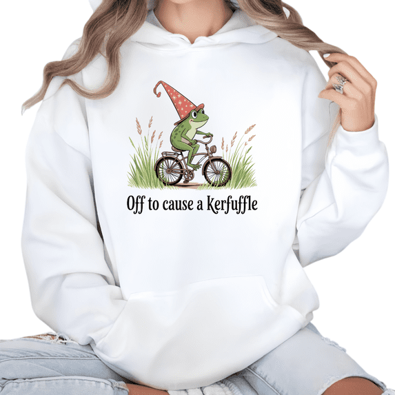 White Print hoodie Sweatshirt Graphic Sweatshirt Retro Off to Cause a ...
