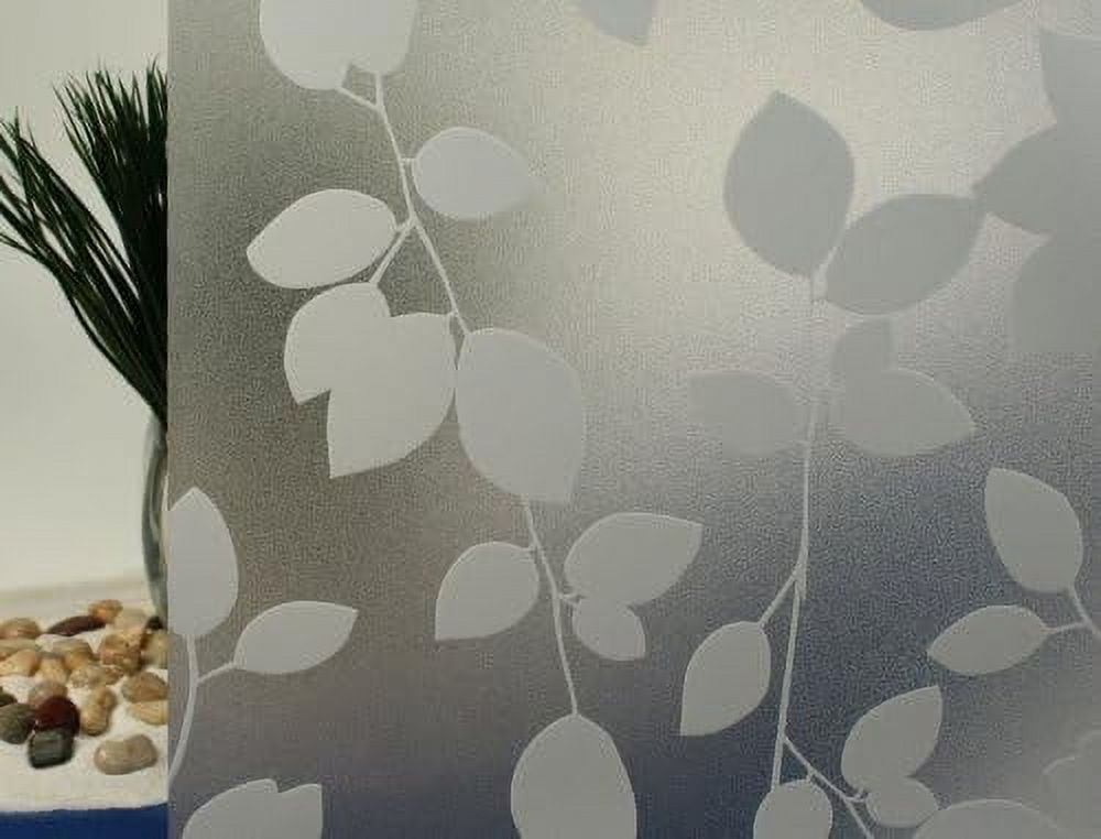 White Privacy Leaves, Decorative, Privacy, Static Cling (36" x 3ft Roll ...