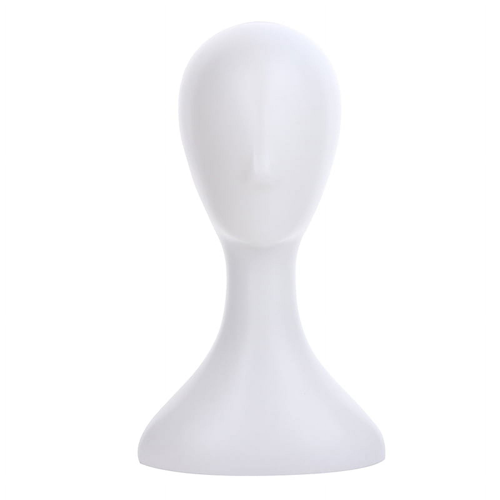(White) Pro Female Plastic Abstract Mannequin Manikin Head Model Wig ...