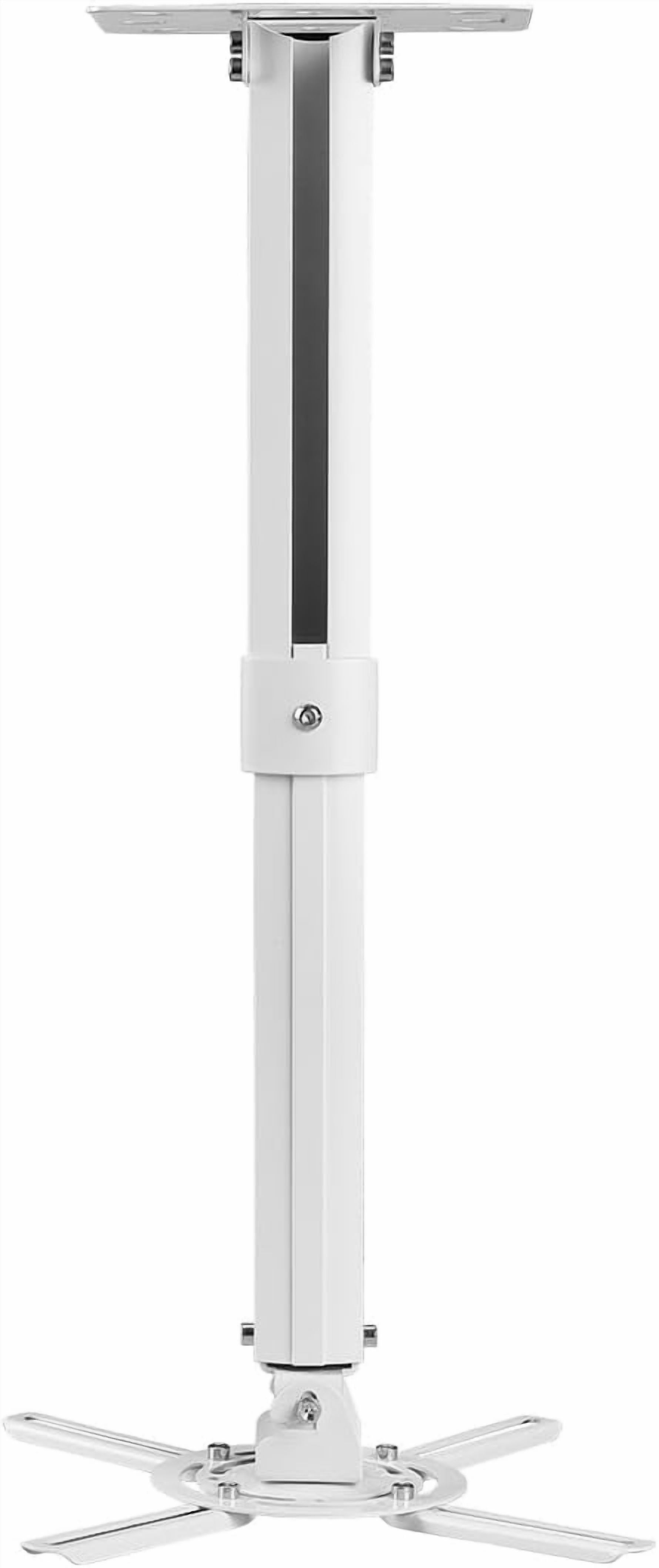 White Projector Ceiling Mount Bracket Fits Flat or Sloped Height ...