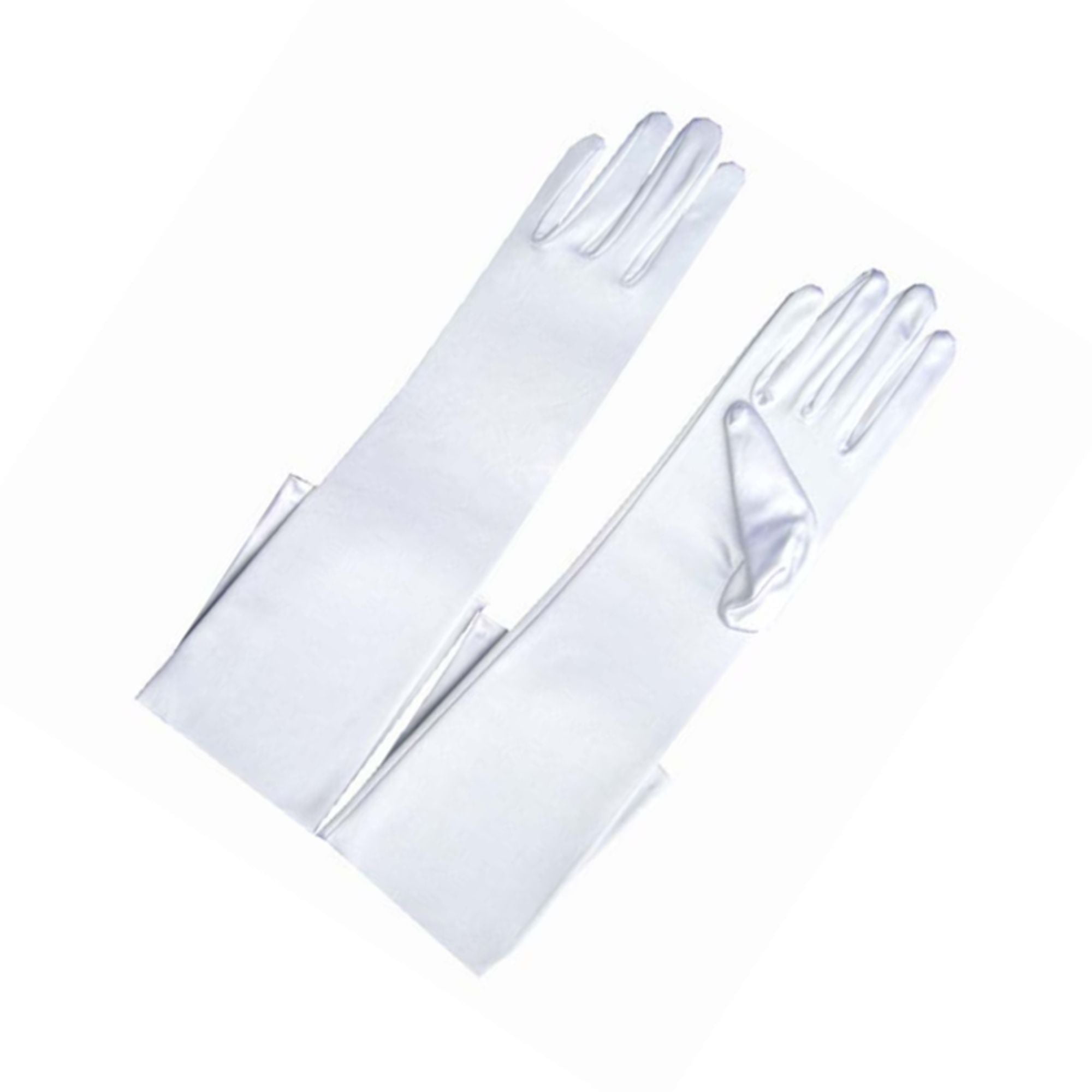 White Prom Gloves | White Formal Gloves | White Adult Satin Wedding ...
