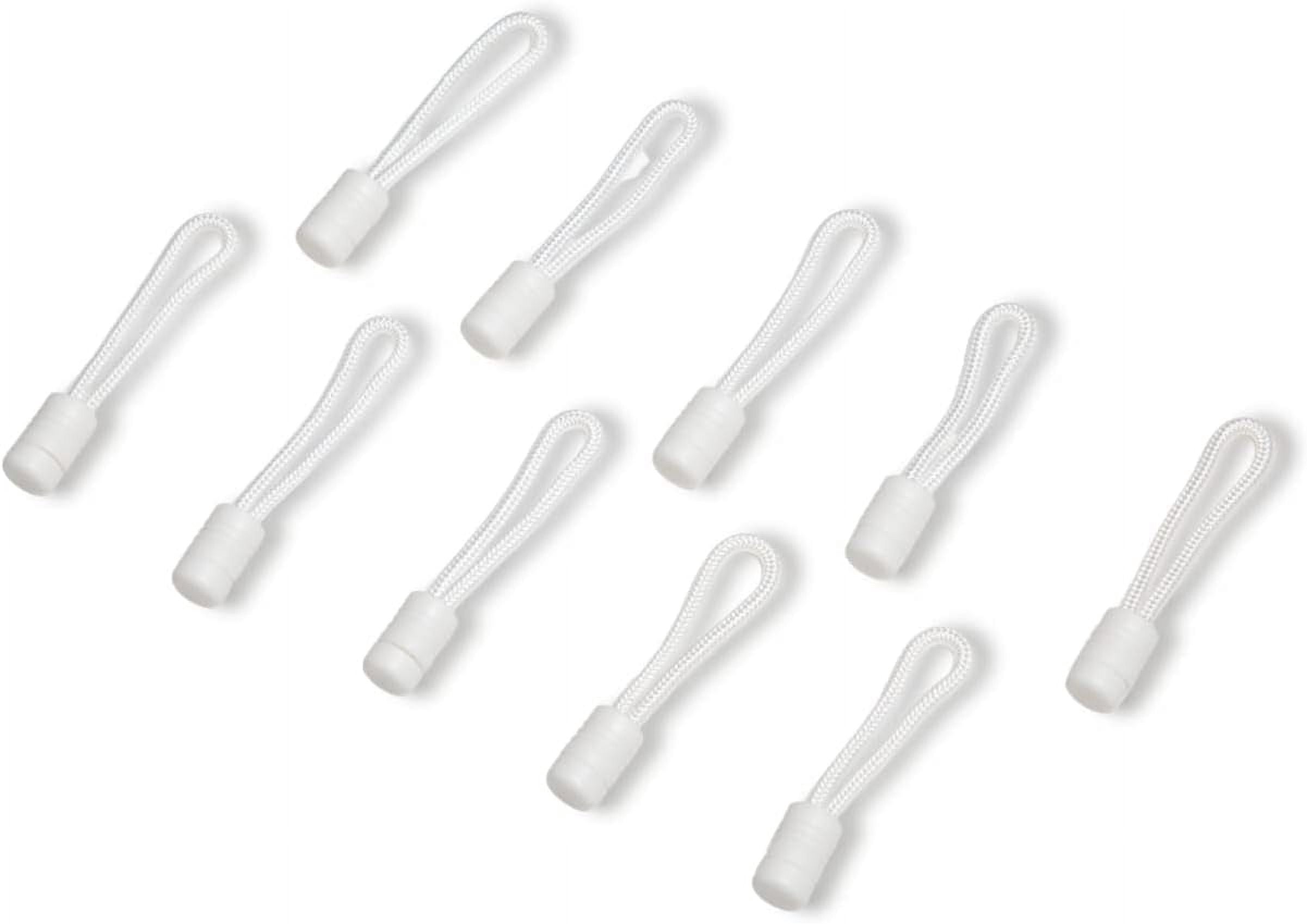 White Pull Cords - 10 Pack, Used with Shock Cords & Zippers for Canvas ...
