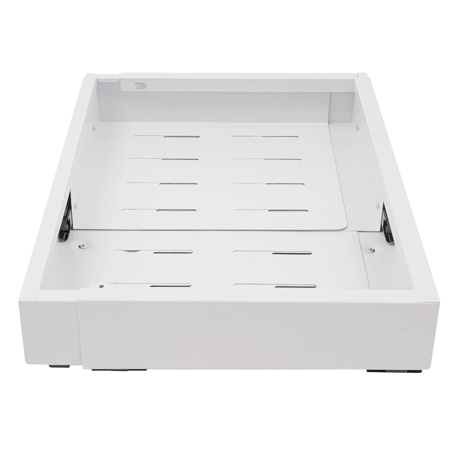White Pull-Out Drawer, Adjustable Length & Width Under Cabinet Drawer ...