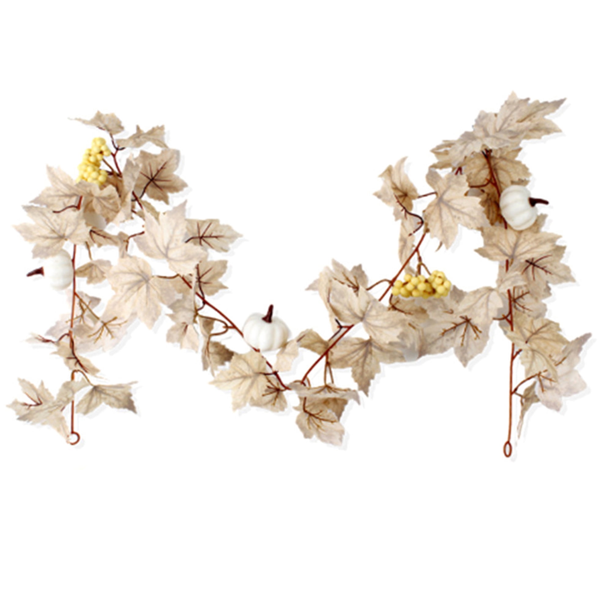 White Pumpkin Berry Garland Hanging Fall Vines Autumn Harvest ...