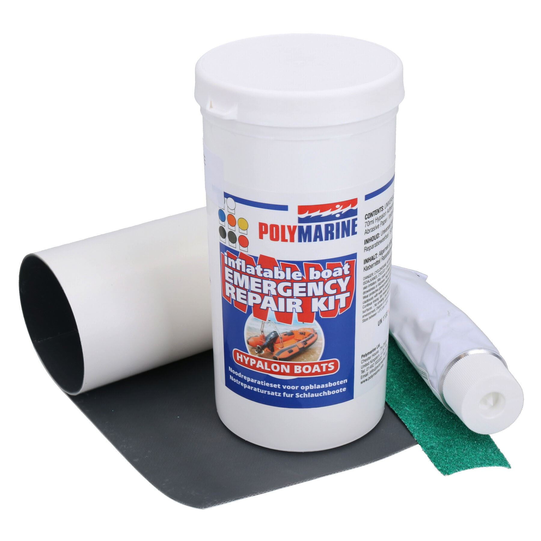 White Puncture Tear Repair Kit Hypalon Dinghy Rib Inflatable Boat Buoy ...