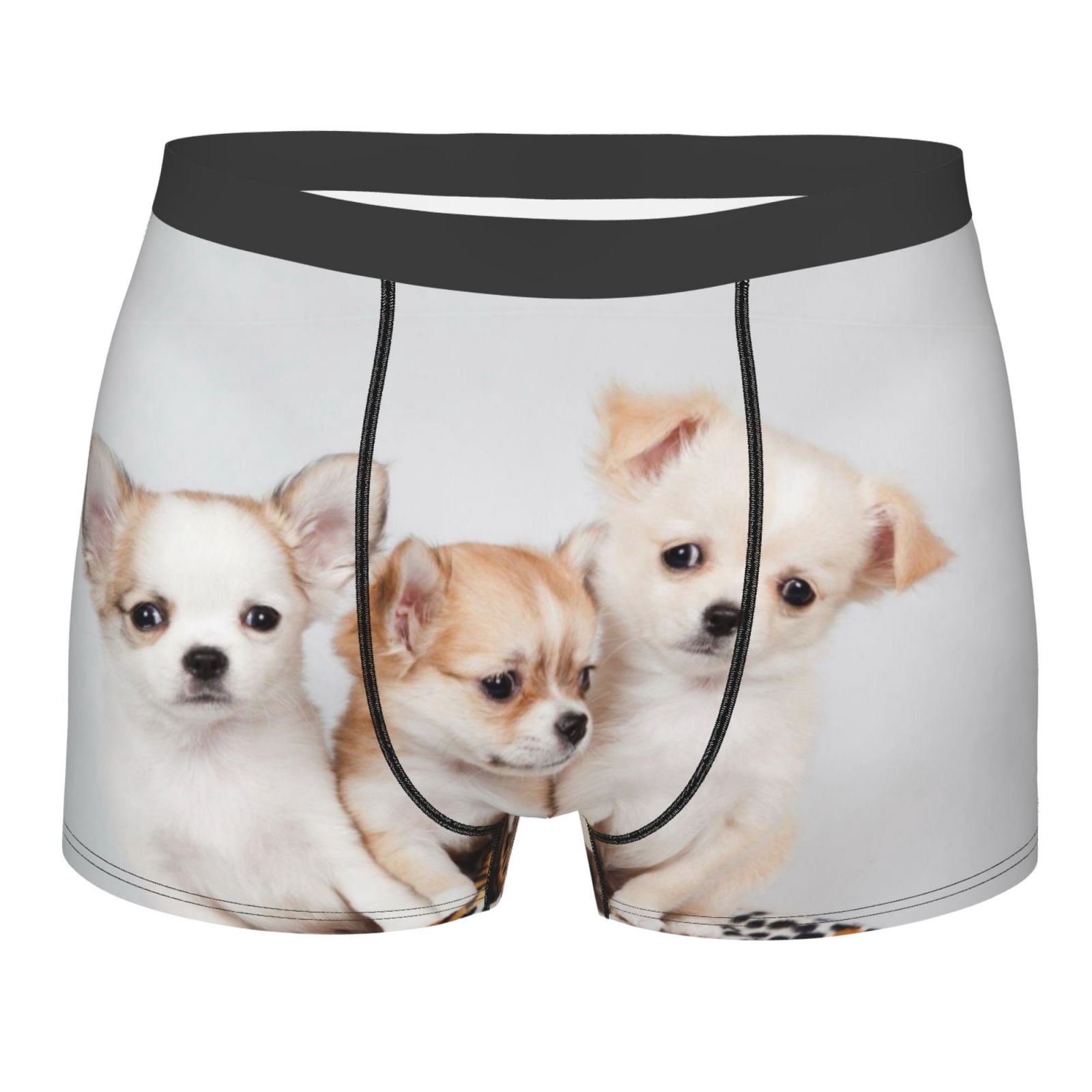 White Puppies 1 Men'S Comfort Breathable Boxer Briefs, Mens Underwear ...