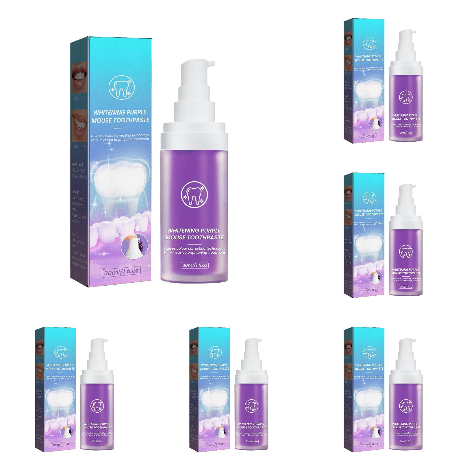 White Purple Toothpaste White Yellow Teeth Stains Refreshing Breath ...