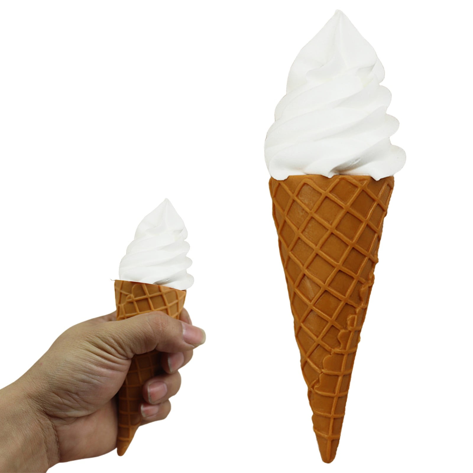 White Pvc Simulation Photo Ice Cream Props, Artificial Decor for ...