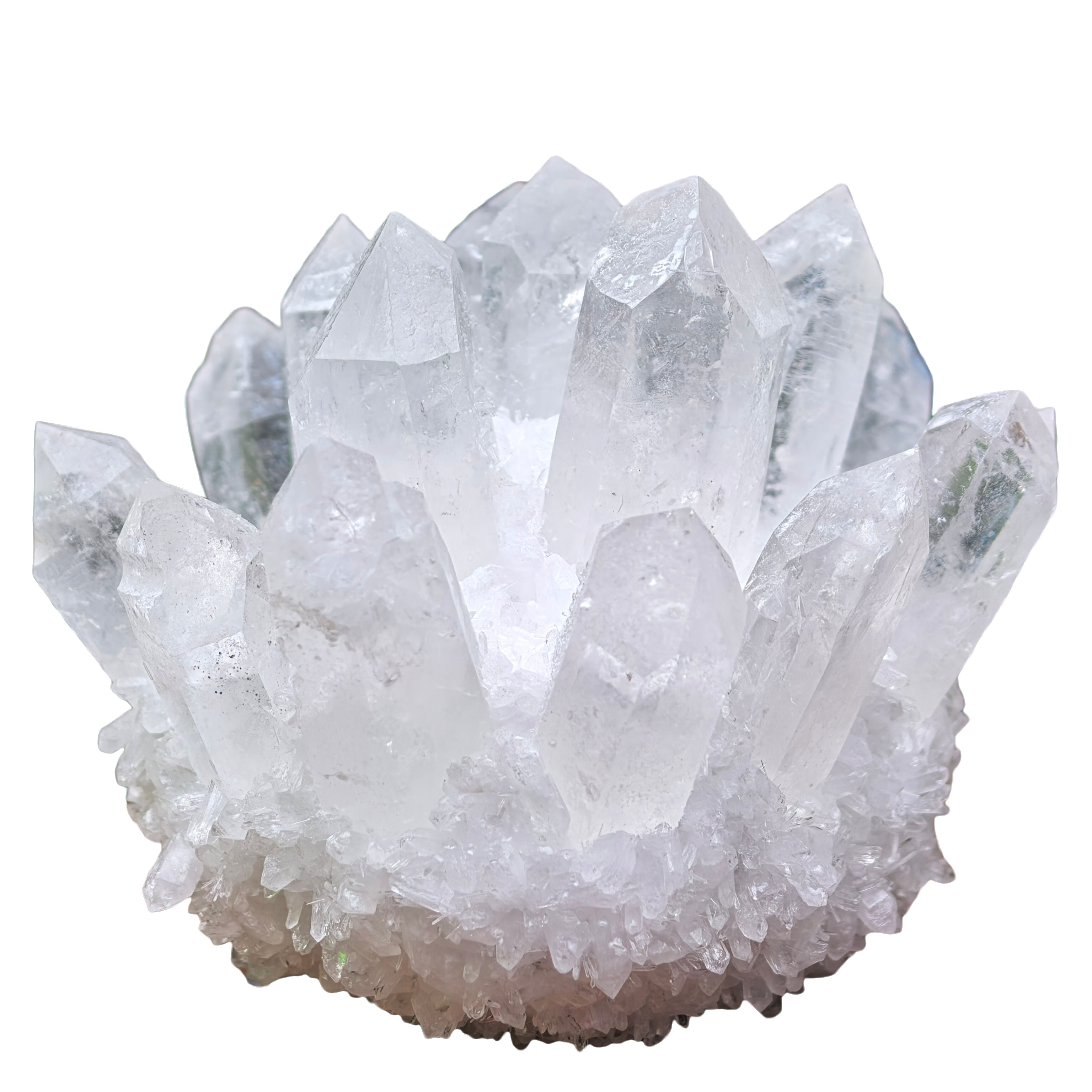 White Quartz Crystal Cluster Raw Grounding Healing Stone for Abundance ...