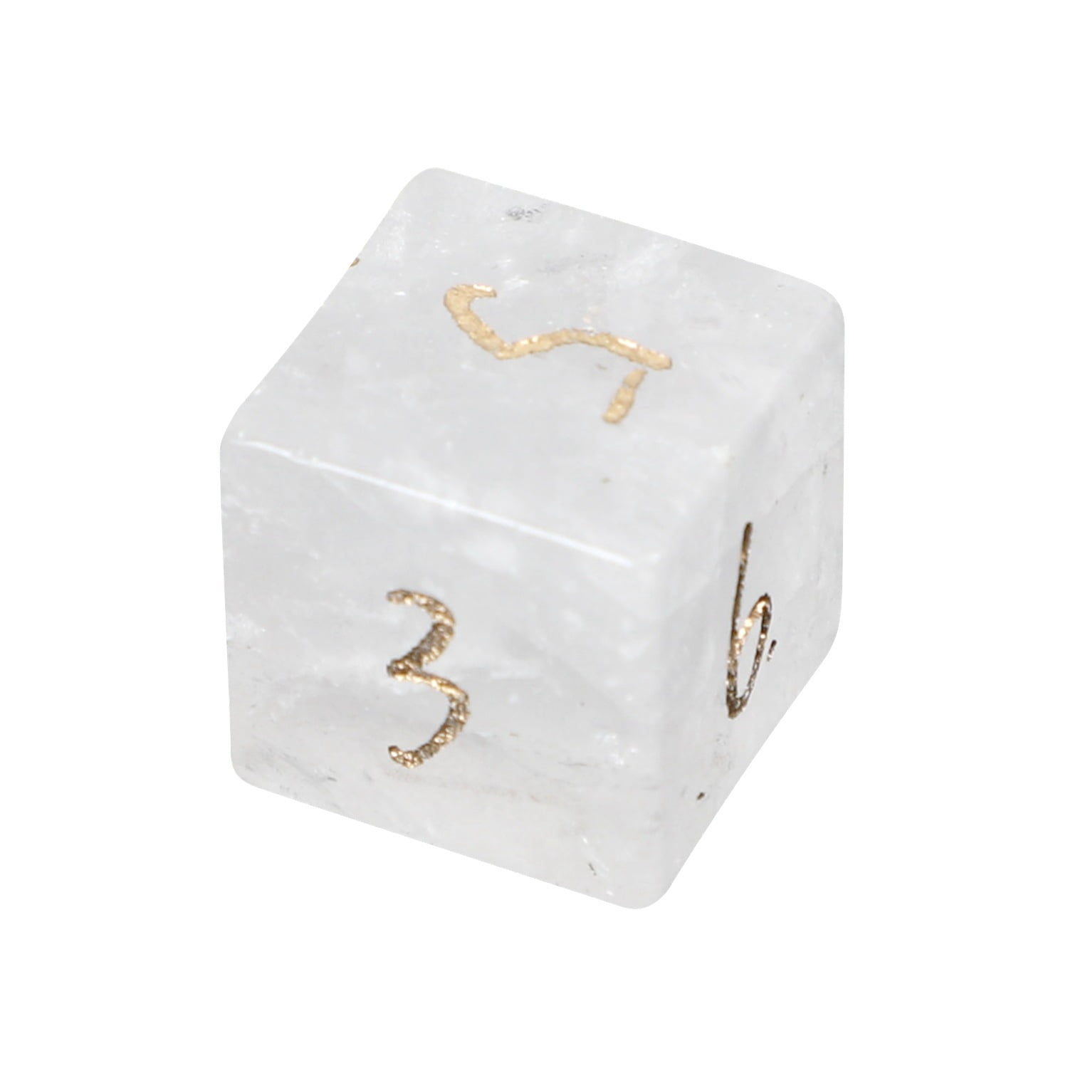 White Quartz Crystal Dice Hand-Carved Gemstone Dice D4 D6 D8 D10 D12 ...