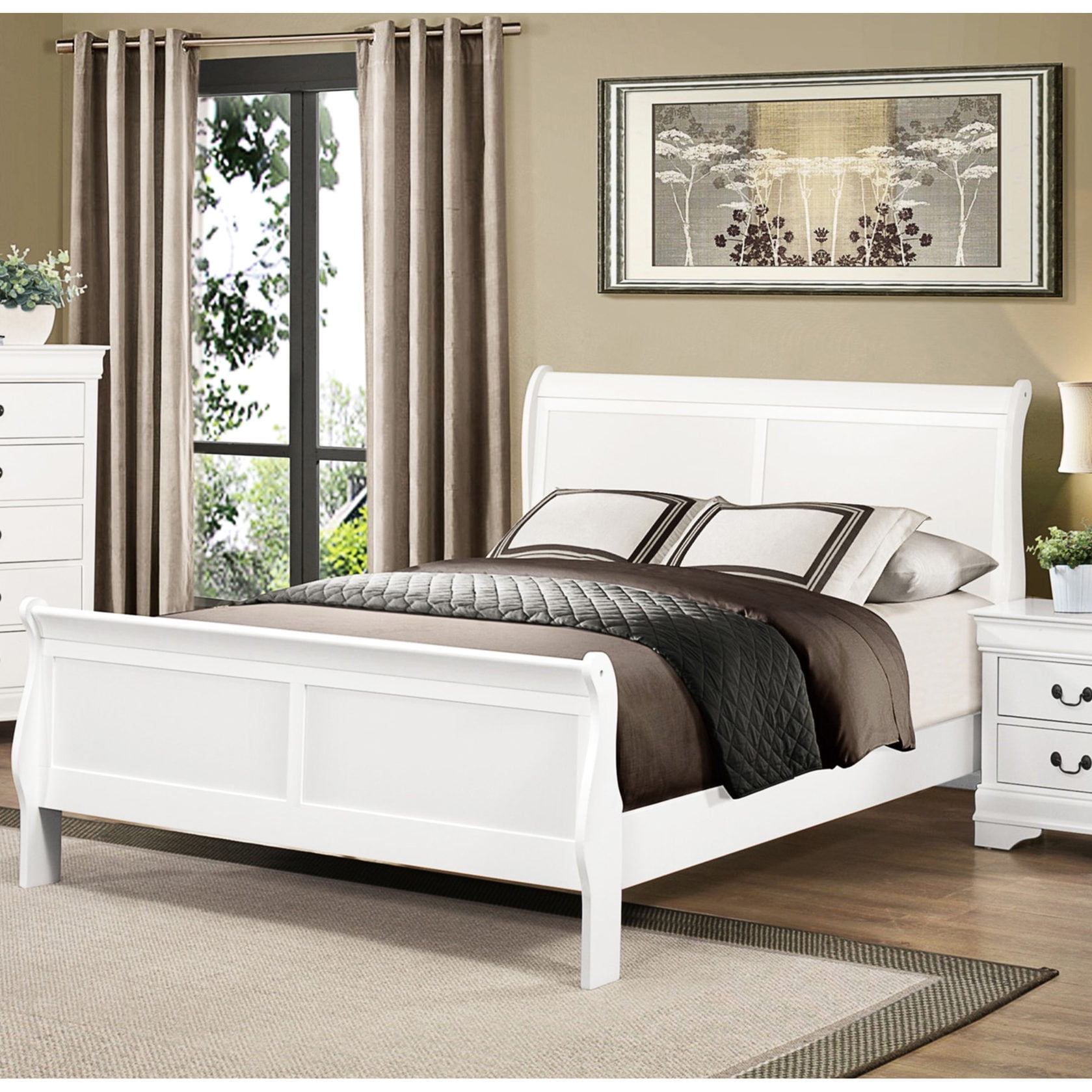 White Queen Size Bed Frame | Traditional Design, Made in Malaysia for ...