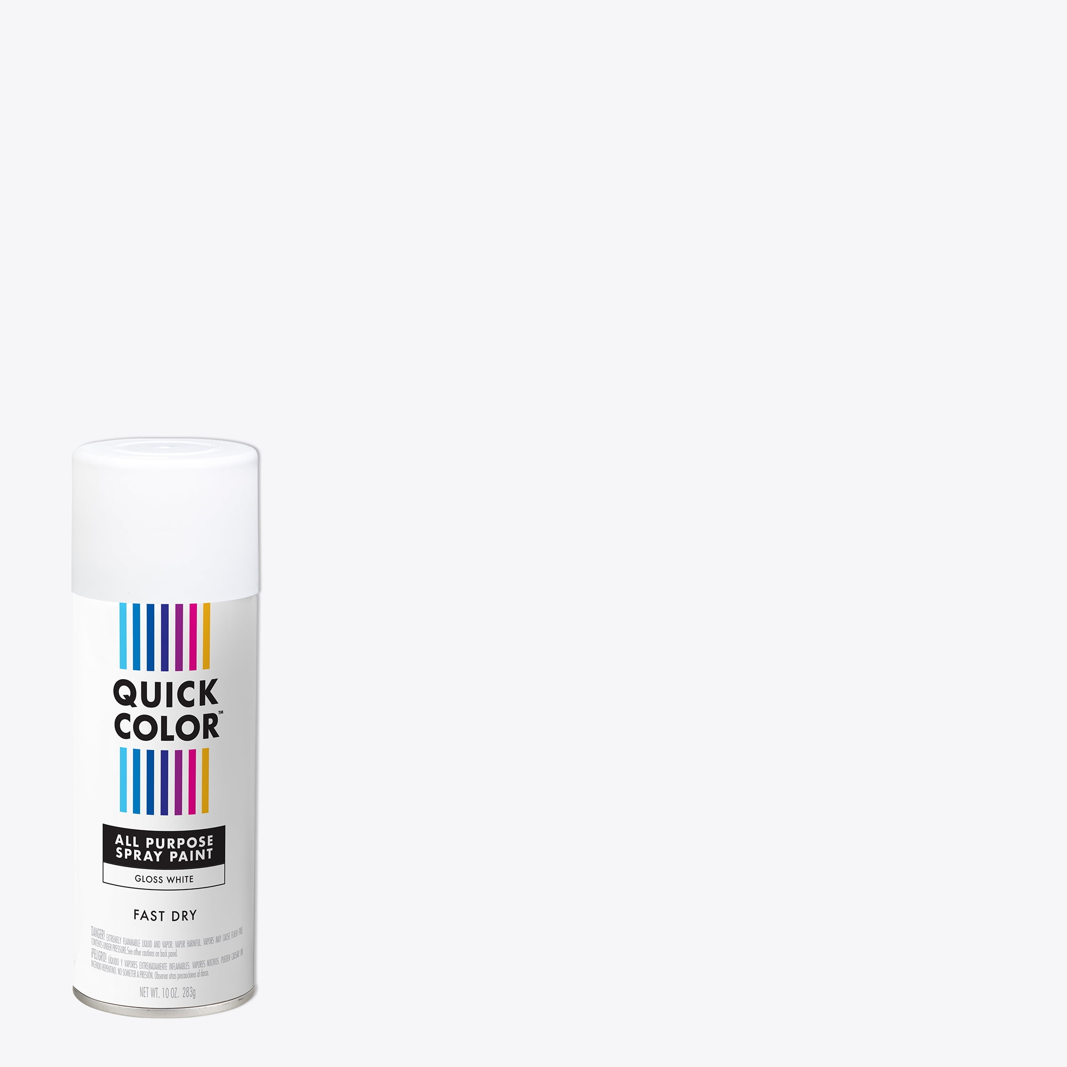 6 Pack, White, Quick Color Gloss All Purpose Enamel Spray Paint-391191 ...