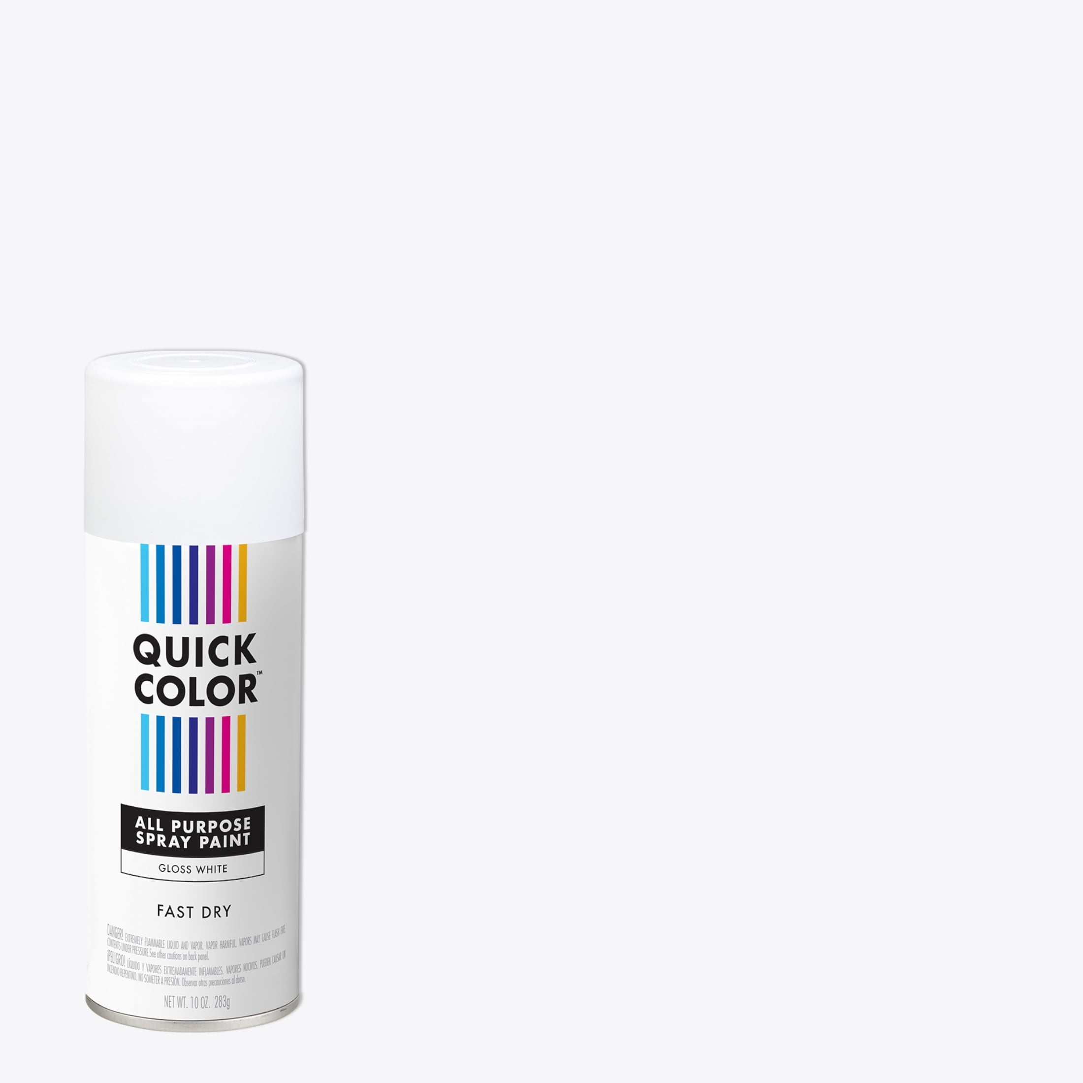 White, Quick Color Gloss All Purpose Spray Paint-391191, 10 oz ...