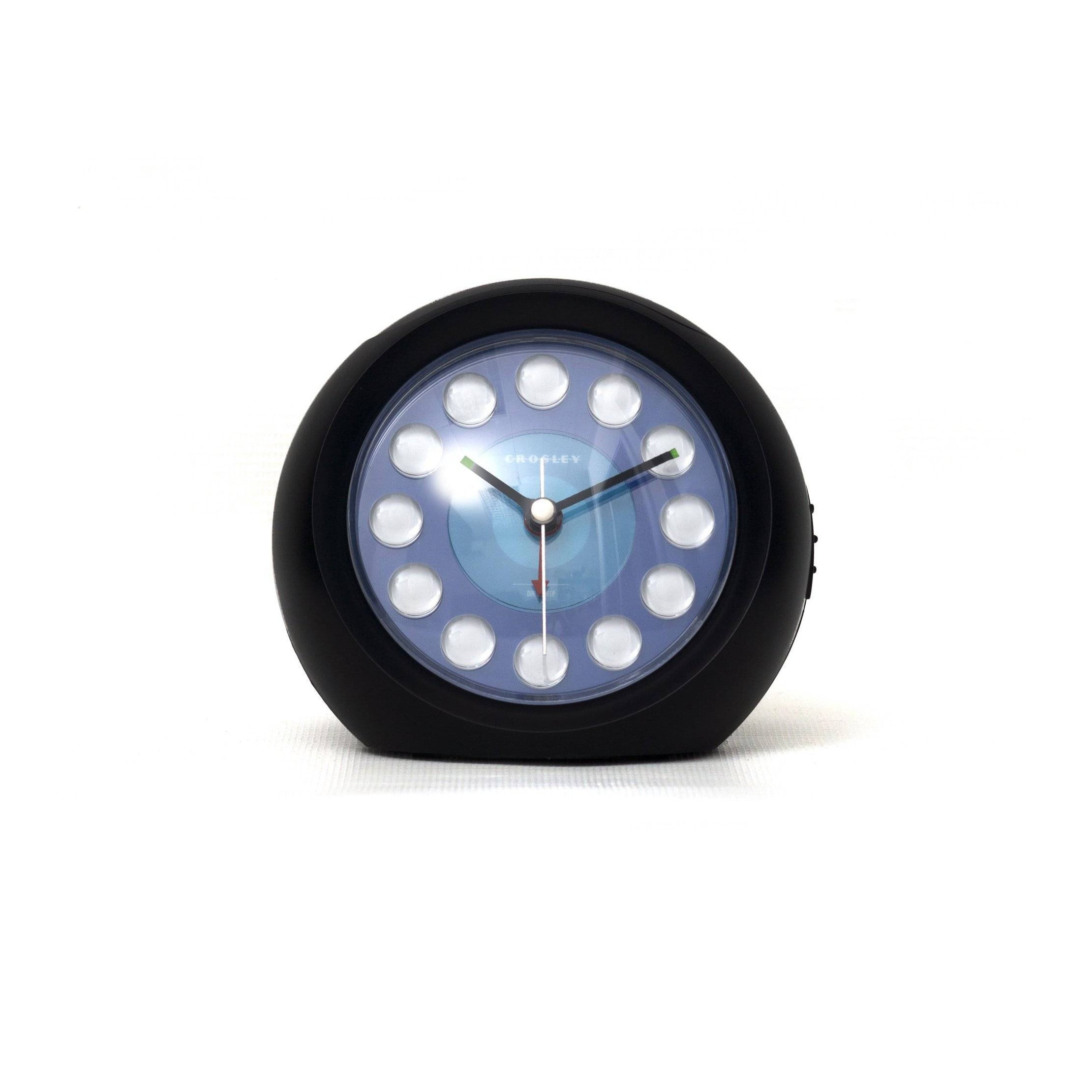 White Quiet Sweep Alarm Clock with USB Port: Modern Table Clocks, LED ...