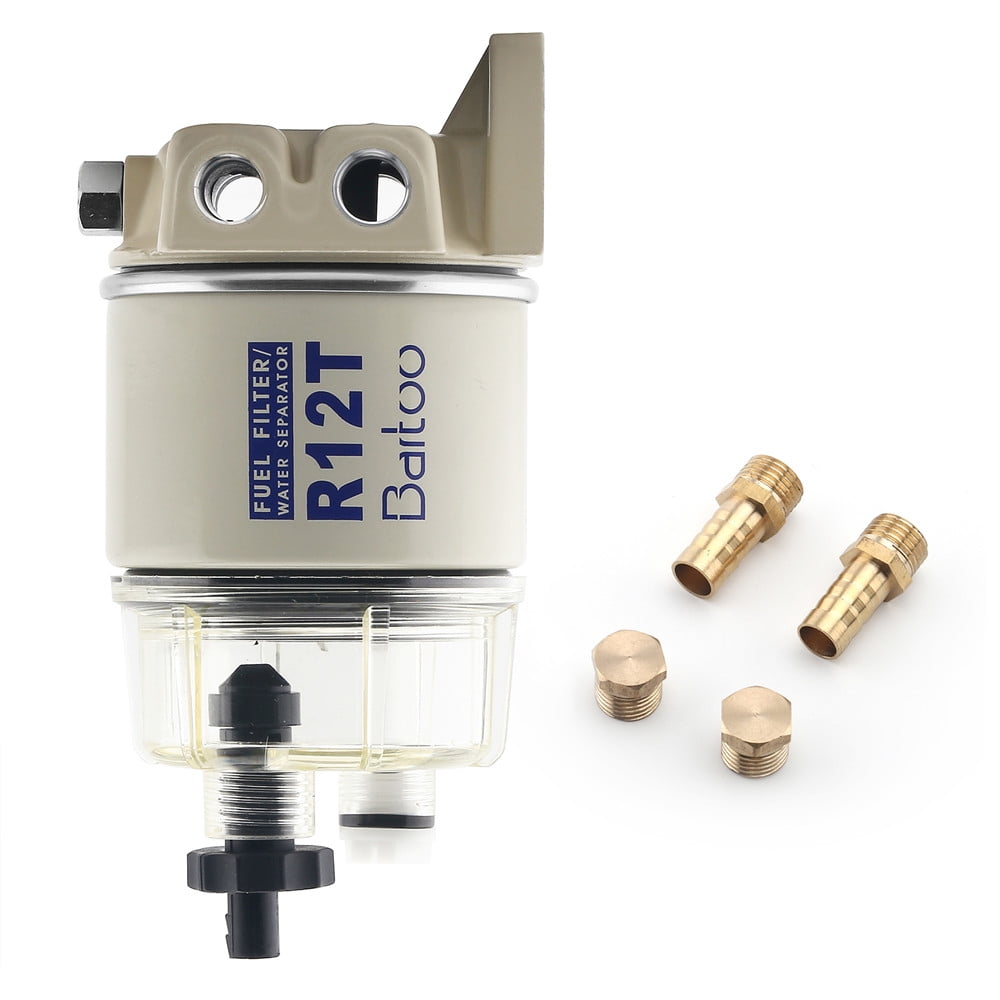 White-R12T Fuel Filter for Racor 120ad, Fuel/Water Separator ...