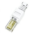 White RJ45 Tool-less Connector No Crimp Connectors Cat6 Connector Cat5e ...