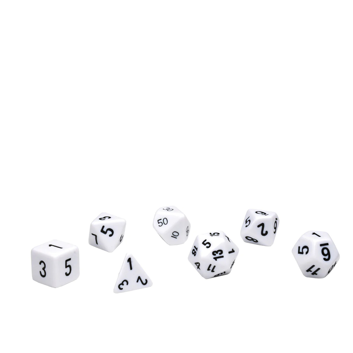 White RPG Dice Set (7ct) - Walmart.com