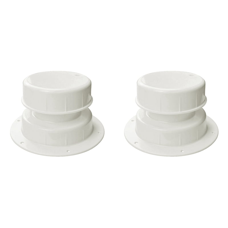 White RV Plumbing Vent Caps Kit 2Pcs Trailer Campers Cap Roof Sewer ...