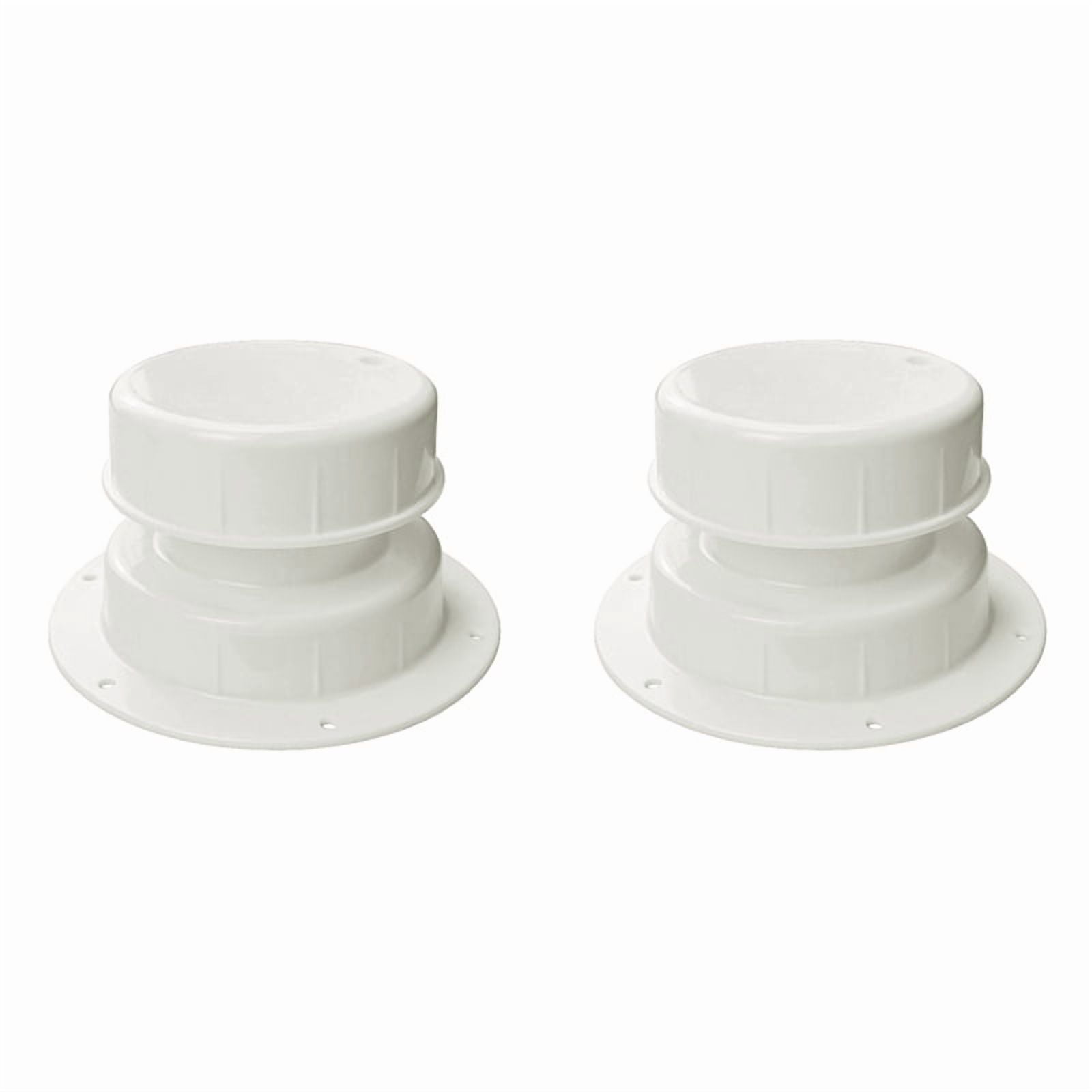 White RV Plumbing Vent Caps Kit 2Pcs Trailer Campers Vent Cap Roof ...