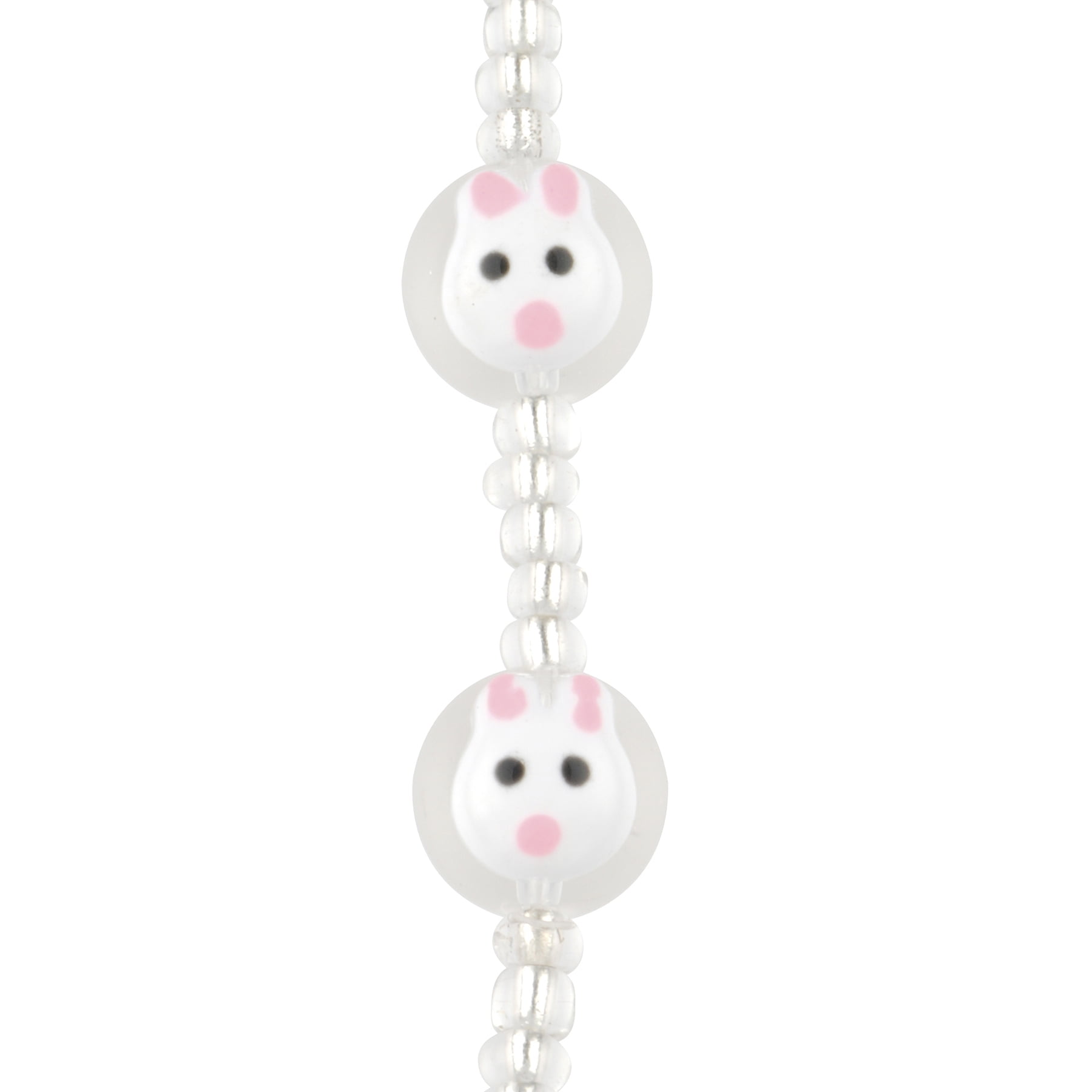 White Rabbit Painted Glass Beads - 11mm by Bead Landing 5pc - Walmart.com
