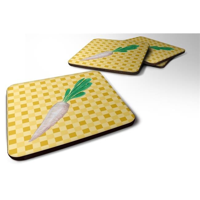 White Radish on Basketweave Foam Coasters - Set of 4 - Walmart.com