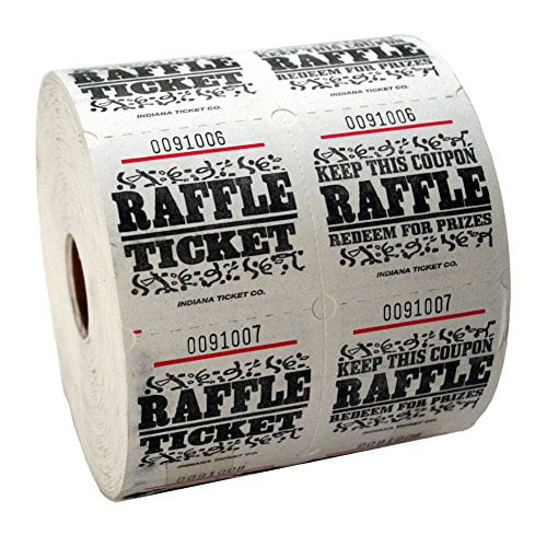 White Raffle Tickets : roll of 1000 - Walmart.com