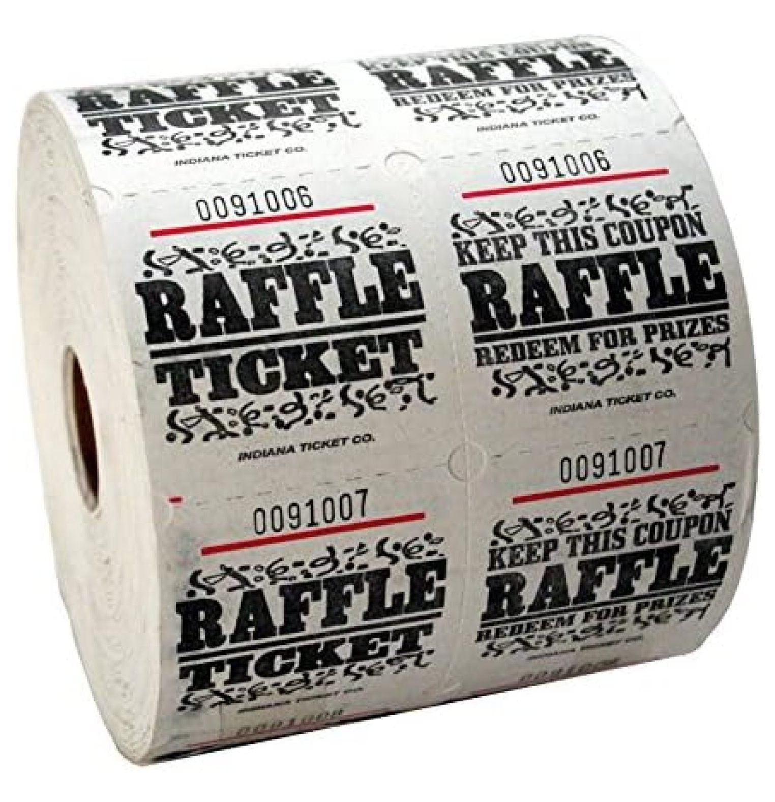 White Raffle Tickets : roll of 1000 - Walmart.com