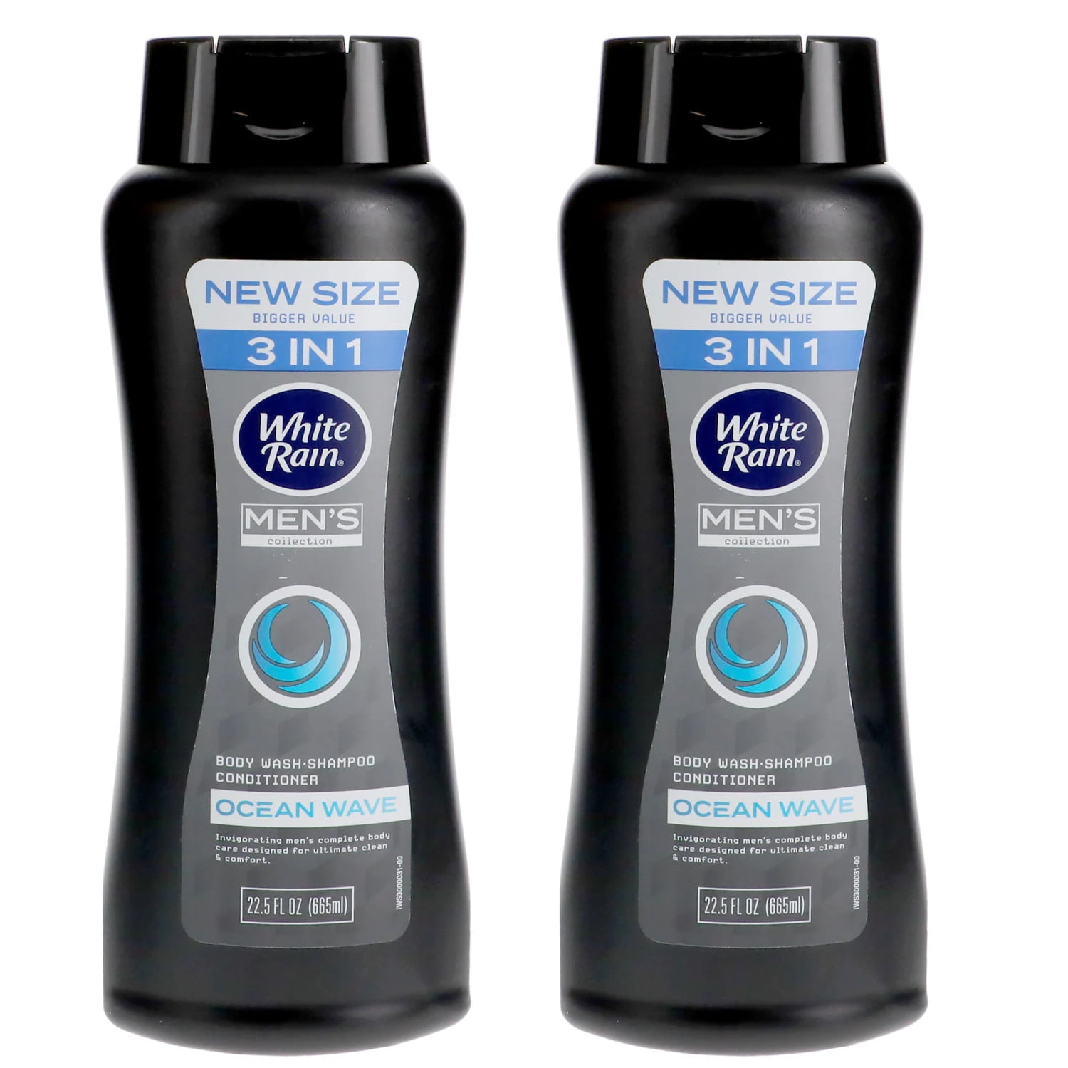 White Rain Men's 3 in 1 Ocean Wave Shampoo-Conditioner-Body Wash 22.5 ...