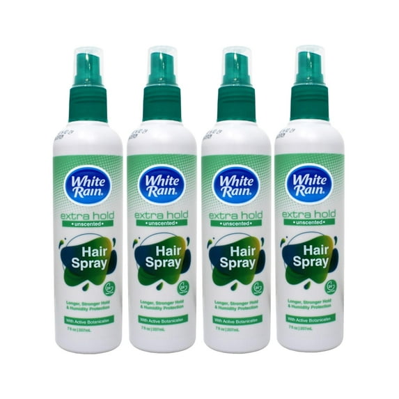 White Rain Hair Spray Unscented Extra Hold, 7 oz, Pack of 4 - Walmart.com