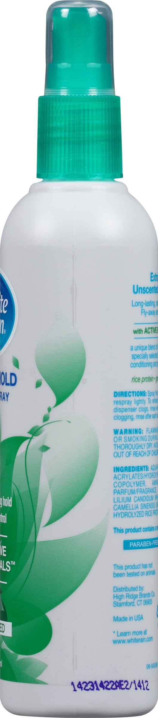 White Rain Extra Hold Hairspray, Unscented, Long-lasting, Humidity ...