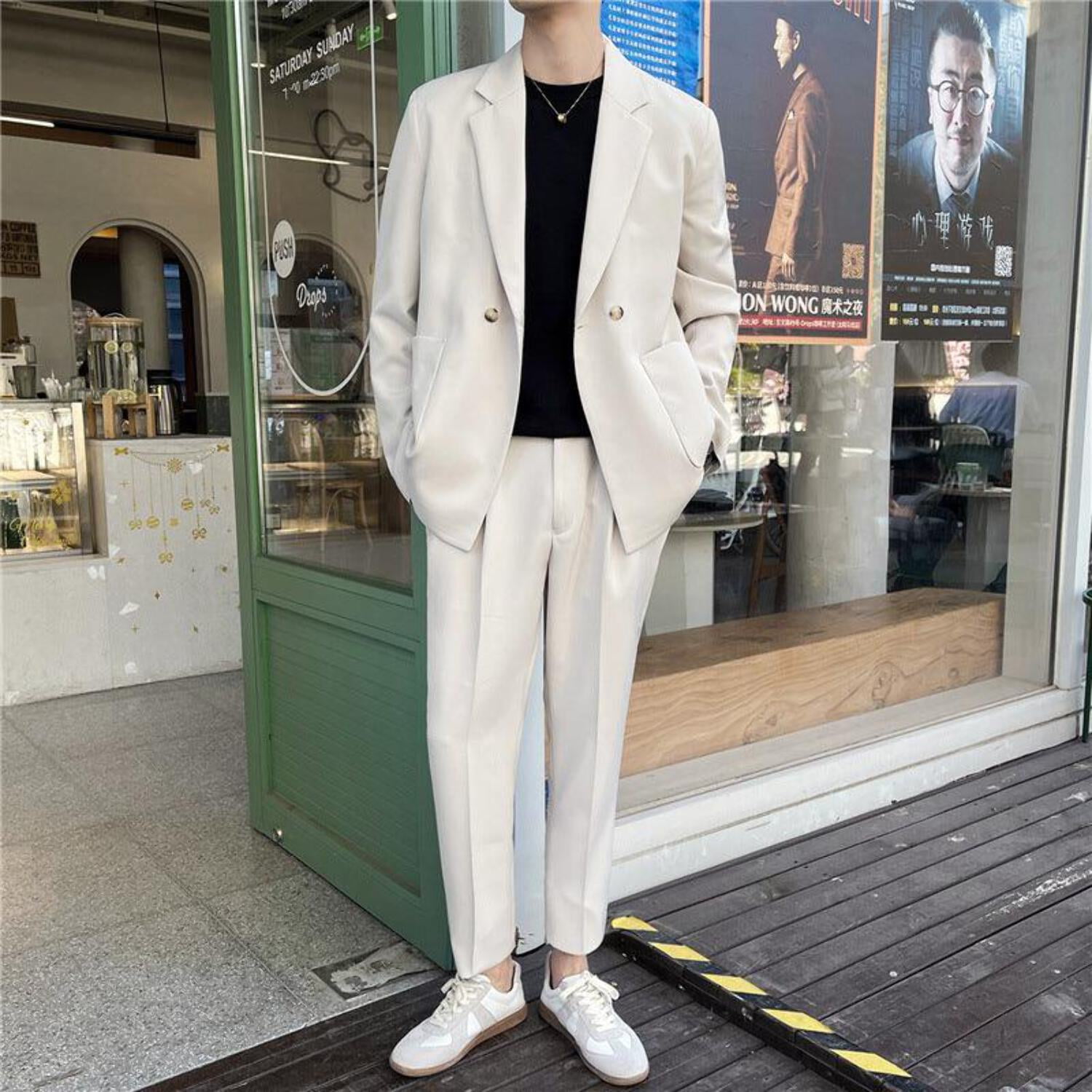 White Rascal Casual Suit Men''S Trend Loose Light Mature Suit Men''S ...