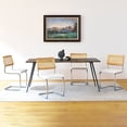 White Rattan Dining Chairs Set of 4,Wooden Mid-Century Modern Kitchen ...
