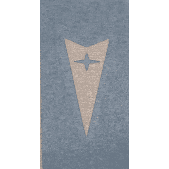 White Rear Arrowhead Emblem Overlay Decal 2004-2006 Pontiac GTO Models ...