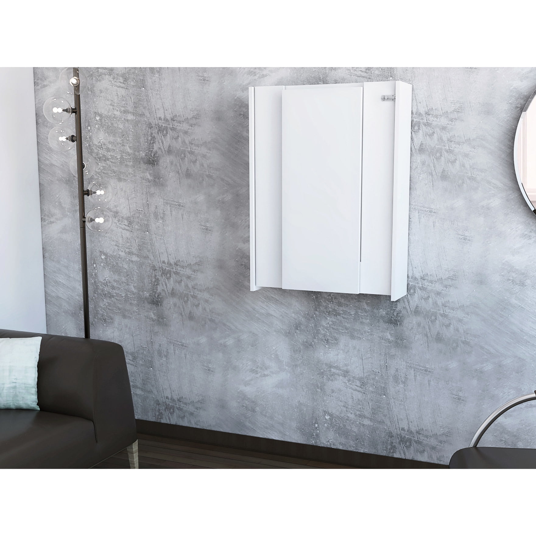 White Rectangle Desk with Foldable Design and Storage Shelves ...