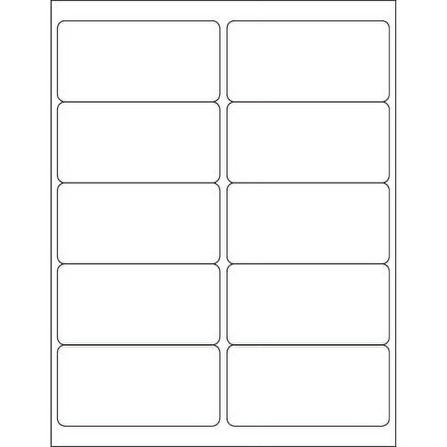 White Rectangle Labels: 1,000/Case - Laser Labels 4 x 2", 10/Sheet for ...