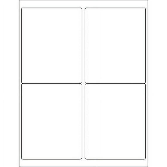4" x 5" White Rectangle Laser Labels - 400 Per Case - Walmart.com