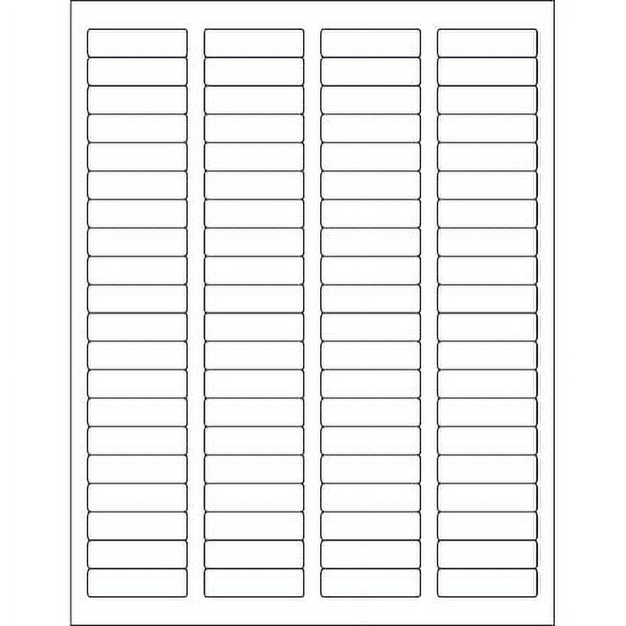 White Rectangle Labels: 80,000/Case - Master Case, 1 3/4 x 1/2" for ...