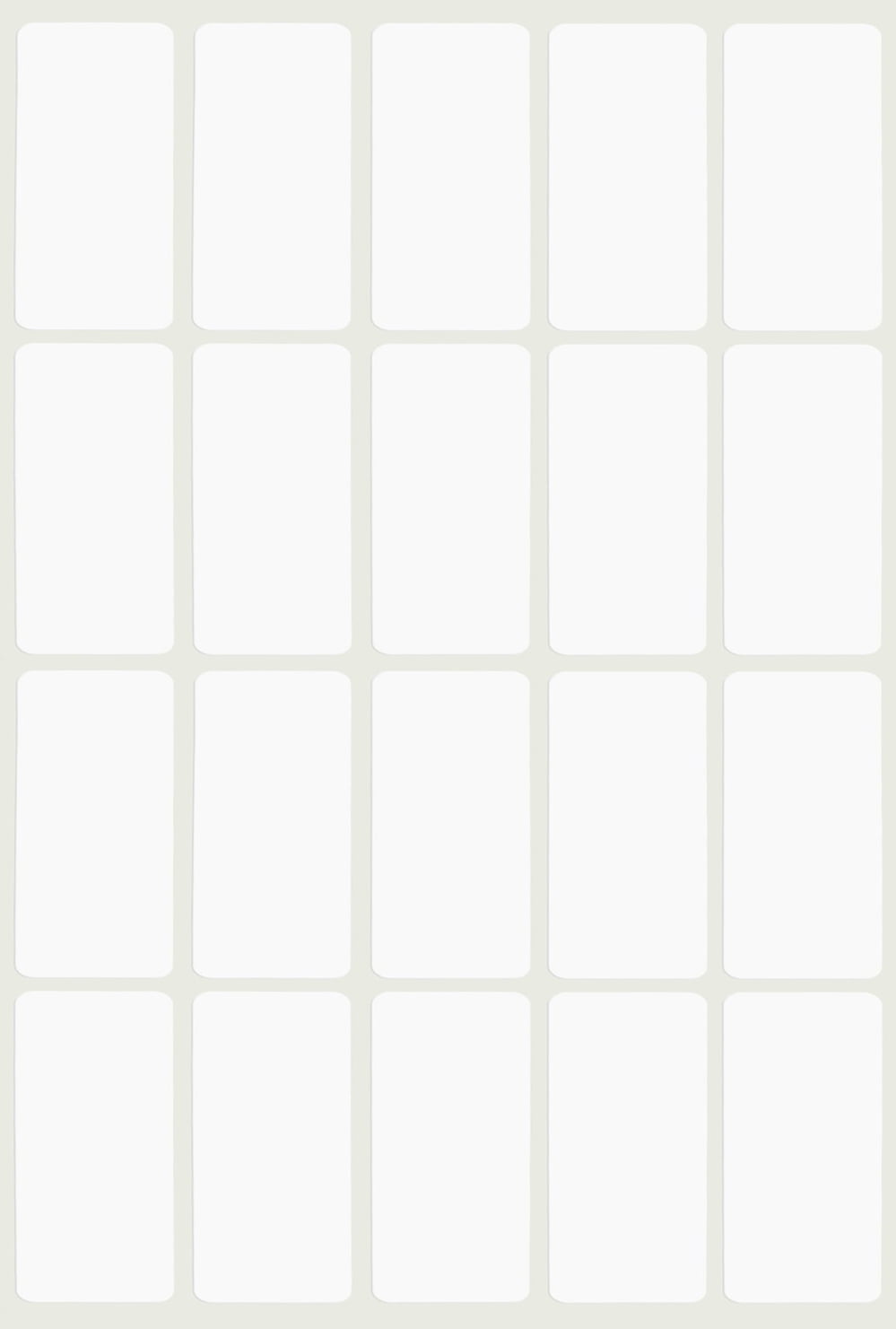 White Rectangular Color Sticker 1.57 inch x 0.75 inch - Color Code ...