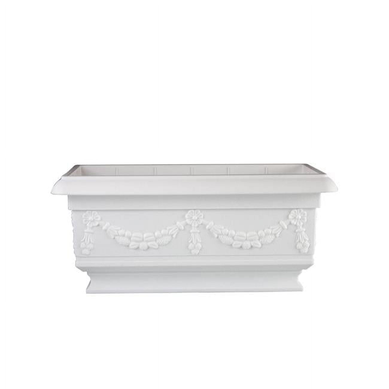 White Rectangular Pedestal Planter - Walmart.com