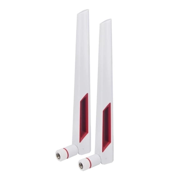 White and Red 10dBi Dual Band Signal Booster Wi-Fi Antennas (2.4GHz ...
