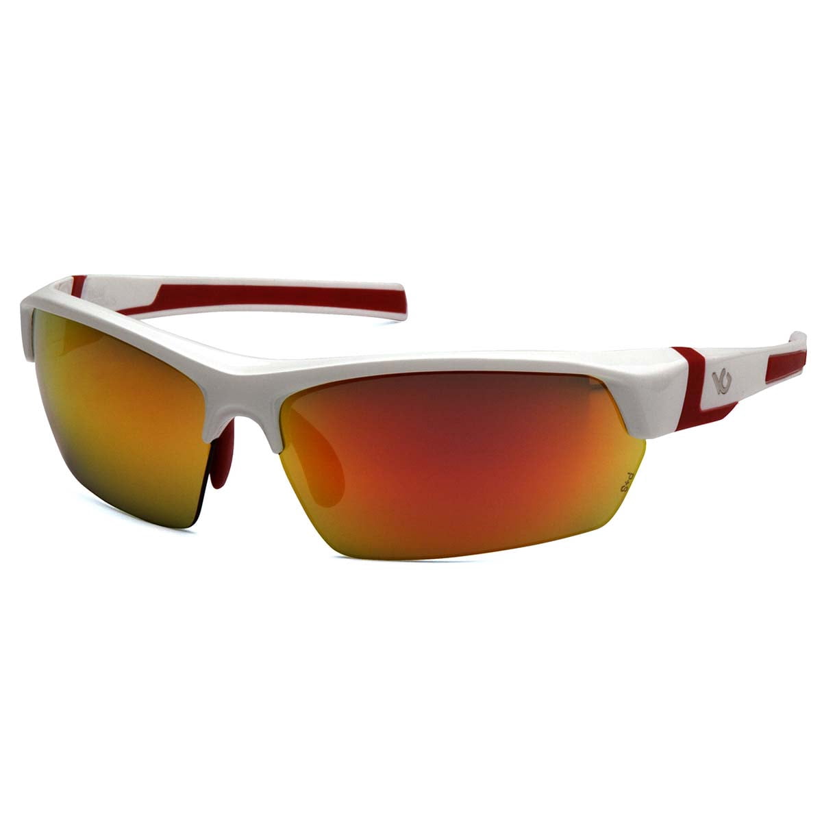 White-Red Frame/Sky Red Mirror Anti-Fog Lens - Walmart.com