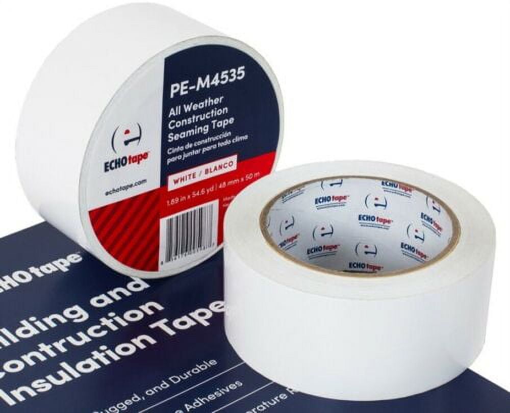 White Reflective Construction Seaming Tape Extreme Hot / Cold 2inch x ...